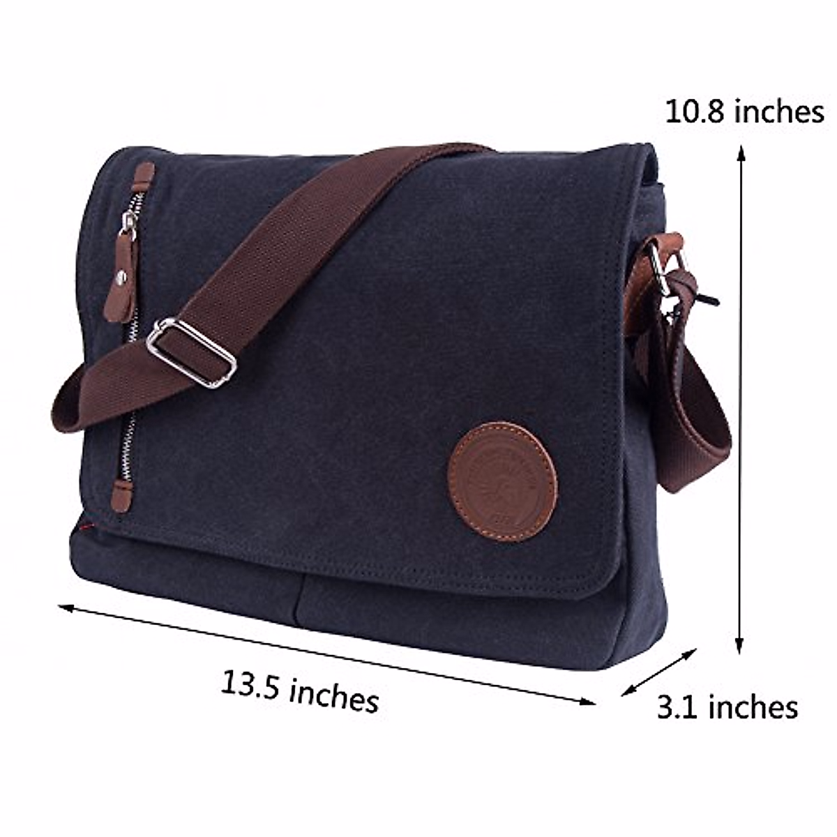 Small Messenger Bag for Men Women Casual Work Bag Canvas Satchel Bag Bookbag for Traveling Camping