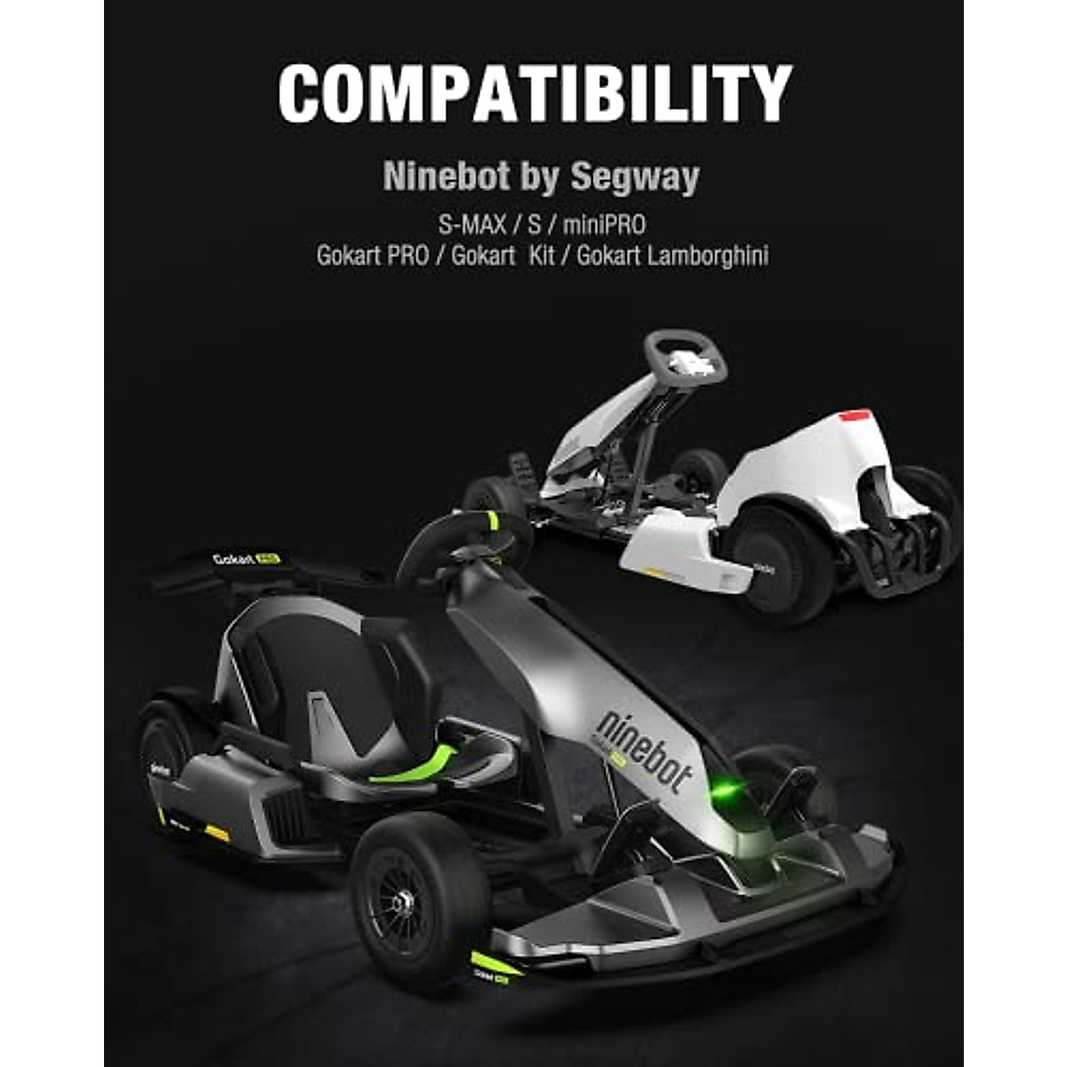 stio 4 Prong Charger for Ninebot S/S-MAX/Mini PRO/Mini lite, 63V 2A Power Supply Compatible with Ninebot by Segway Go Kart Kit,Gokart PRO 4 Pin Notched Connector Lithium Battery Charger Power Adapter