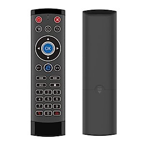oFourSmart 2.4G Wireless Remote Controller with Nano USB Receiver Supports IR Learning Function Perfect for Android TV Box IPTV Mini PC Smart TV Projector