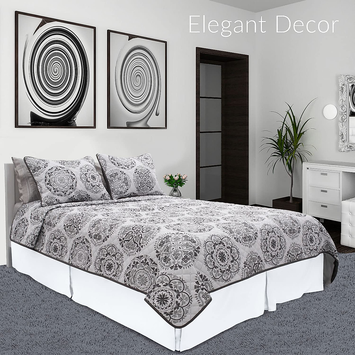 Mellanni Bed Skirt Twin Size - Bed Skirting - 15-Inch Tailored Drop Pleated Dust Ruffle - Hotel Luxury Bedding - Wrinkle, Fade, Stain Resistant - 1 Bedskirt (Twin, White)