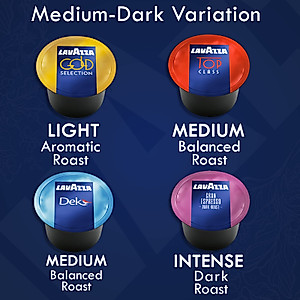 Lavazza Blue Capsules Coffee Pods, Best Value Variety Pack - Decaf Dek, Gran Espresso, Top Class, Gold for for Lavazza LB Machines (all types), 100-Count