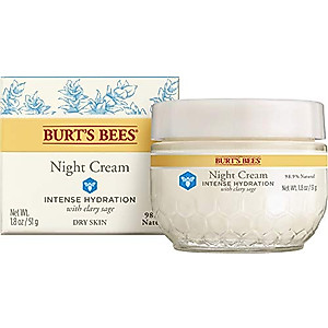 Burt's Bees Intense Hydration Night Cream, Moisturizing Night Lotion, 1.8 Oz (Package May Vary)