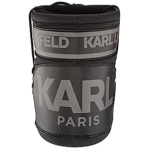 Karl Lagerfeld Paris Women's Pavan Winter Bootie Ankle Boot, Black, 6