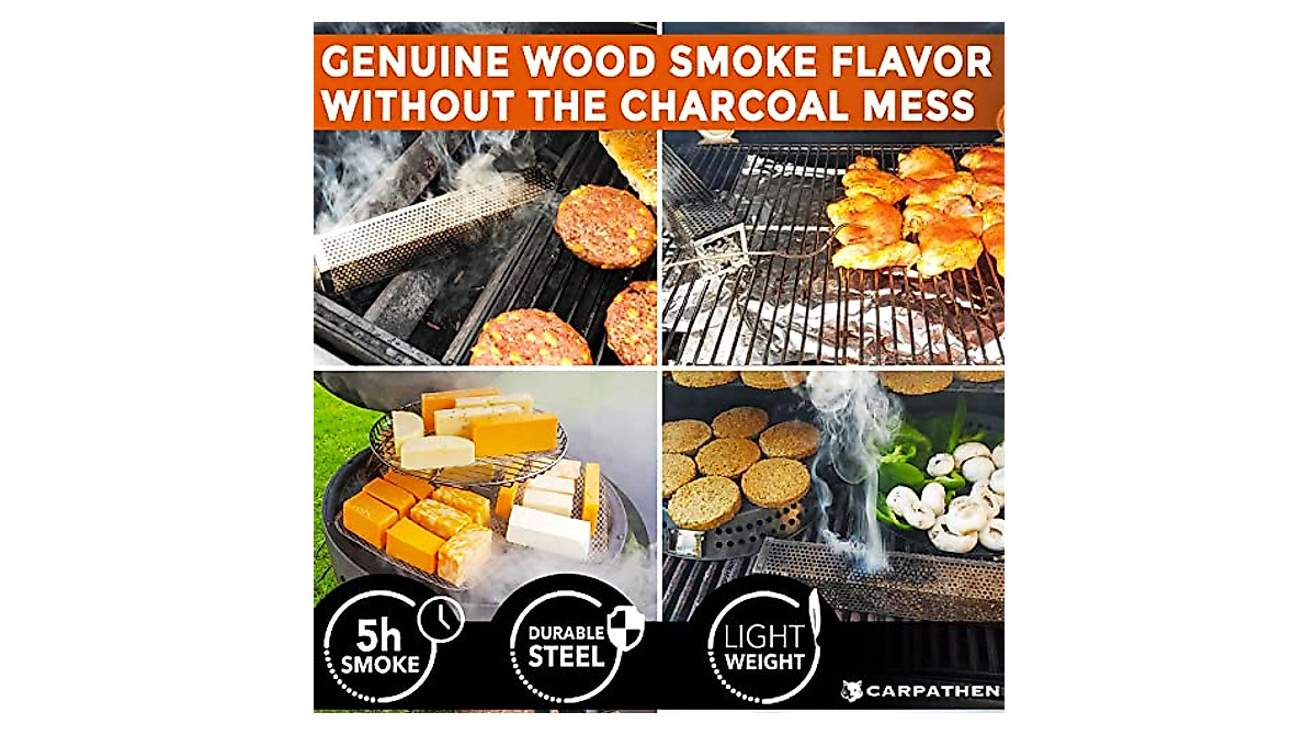 Carpathen Smoke Tube Pellet Smoker for Gas, Electric & Charcoal Grills