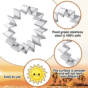 Didaey 10 Pieces Summer Pool Cookie Cutters Pineapple, Ice Cream, Flamingo, Flip Flop Sunglasses, Watermelon Cookie Cutters Molds for Summer Tropical Beach Pool Party Supplies Decorations