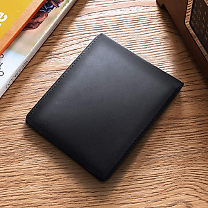 Kenon Personalized Leather Wallet For Man, Engraved RFID Blocking Bifold Stylish Black Wallet For Man Valentines Birthday Christmas Gifts