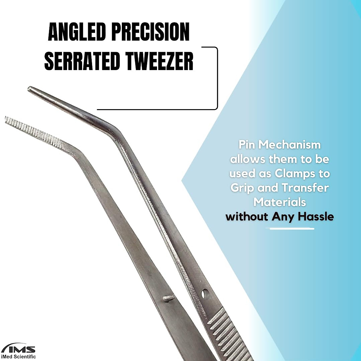 10 Pcs Multipurpose Lab Spatulas Kit Stainless Steel Micro Sampling Scoop Measuring Spoons with Fahenstock, Tweezers, Forceps & Mixing Cup for Scientific Laboratory Experiment Labware Supplies