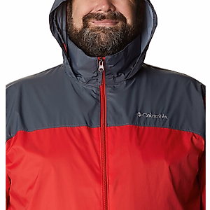 Columbia Men's Glennaker Lake Rain Jacket, Mountain Red/Graphite, Medium