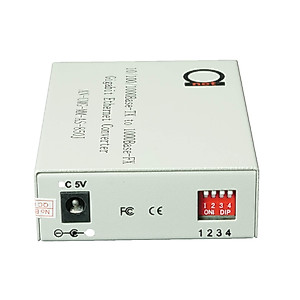 Multimode SC 850nm Gigabit Fiber Media Converter - Built-In SC Fiber Module 550m (0.34 miles) – to UTP Cat5e Cat6 10/100/1000 RJ-45 – Auto Sensing Gigabit | Fast Ethernet Speed - Jumbo Frame - LLF