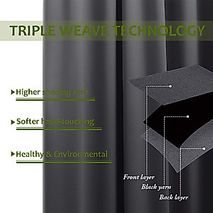 White House Linen 100% Polyester Room Darkening Twill Pinch Pleate Curtains Solid Drapes for Small Windows Doors with Ring (Light Grey,30 Inch Wide by 95 Inch Long-1 Panel)