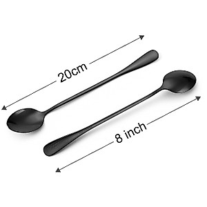 Marco Almond KYA38 Kitchen Knife Sets + KYA59 Titanium Coated Stainless Steel Long Handle Spoons