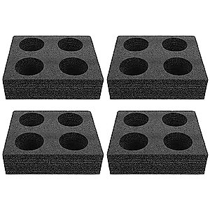 Zerodeko 4pcs 4 Hole Cup Holder Foam Cup Holder Disposable Cup Holder Tray Espresso Cups Disposable Automobile Accessories Coffee Disposable Cups Milk Tea Pearl Cotton Bowl Holder