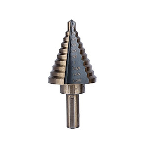 Watris Veiyi Step Drill Bit Set, 5PCS HSS Step Bits for Metal Wood, 50 Sizes (1/8" to 1-3/8") Unibit Drill Bits Set with Aluminum Case