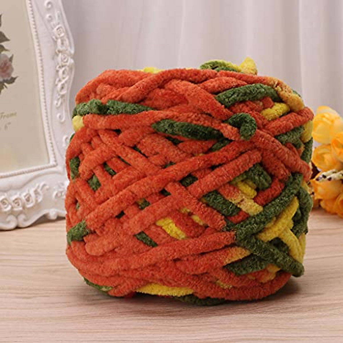 Thereisno Knitting Yarn Ball Knitting Yarn Ball Cotton Soft Hand Chunky Woven Bulky Crochet Worsted for DIY Winter Clothes Knitting Yarn Knitting Yarn