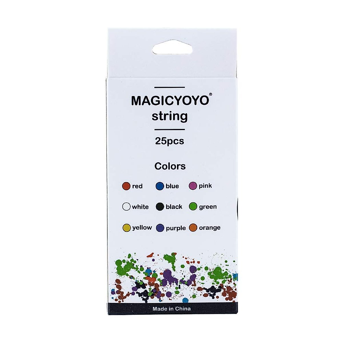 Yoyo Strings Pack of 25 - Professional Yoyos String Replacement, Polyester Yoyo String for Responsive or Unresponsive Yoyo, Rainbow Colors - Blue, Green, Yellow, Orange, Purple
