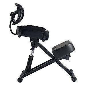 Master Massage Ergonomic Kneeling Chair with Back Support for Office -Posture Chair with Angled Seat and Backrest for Home and Office-Posture Correction Stool-Improve Your Posture