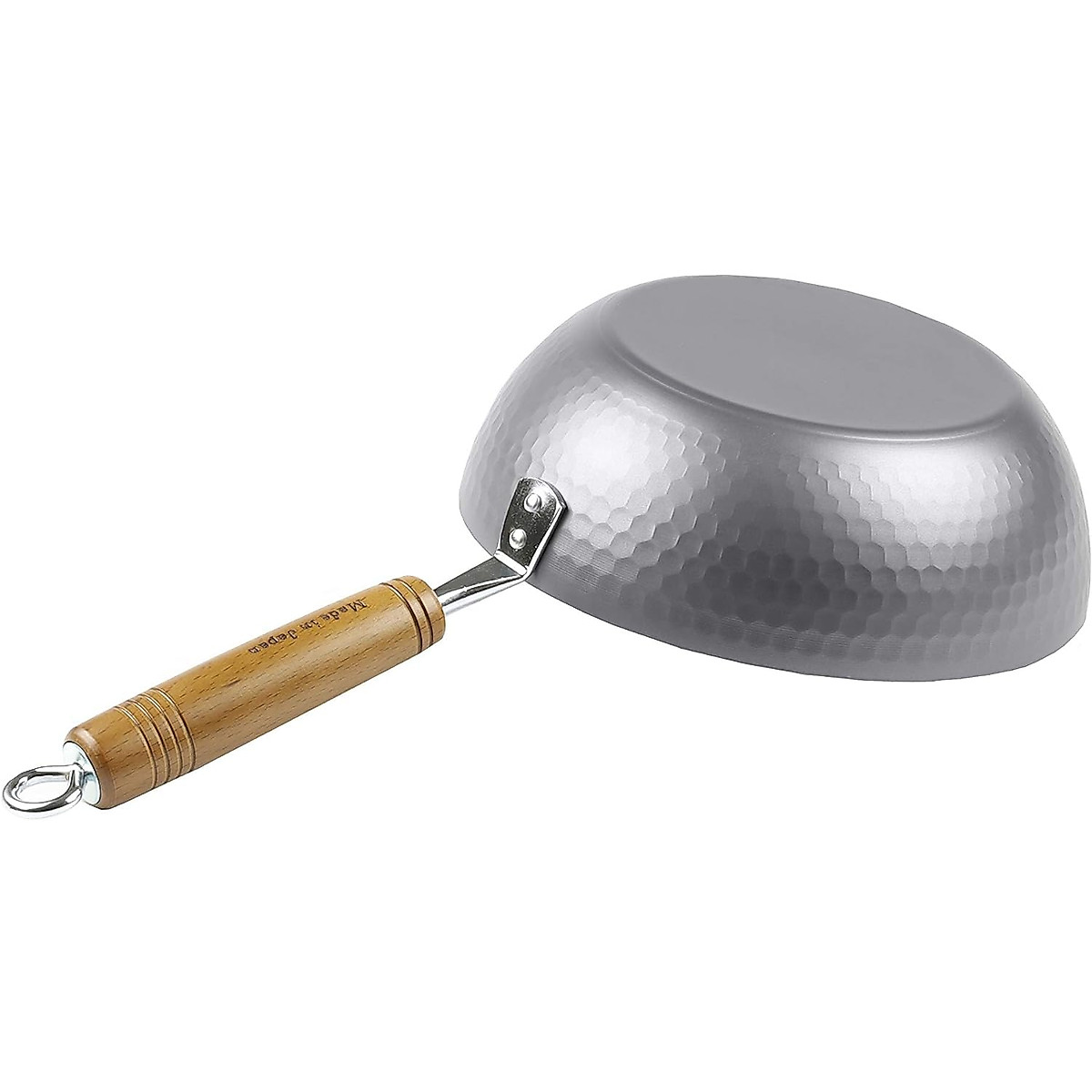 JapanBargain 4965, Small Peking Wok Stir Fry Pan Japanese Induction Cookware Traditional Chinese Nonstick Iron Wok 20cm, Made in Japan (7.8-inch)