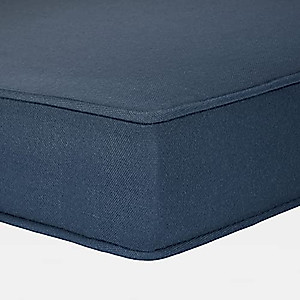 Quality Outdoor Living All- Weather Patio Chair Deep Seat and Back Cushion, 23x26, Denim