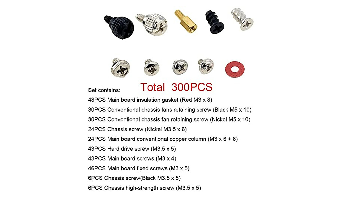 300PCS Personal Computer Screw Standoffs Set - Versatile Kit