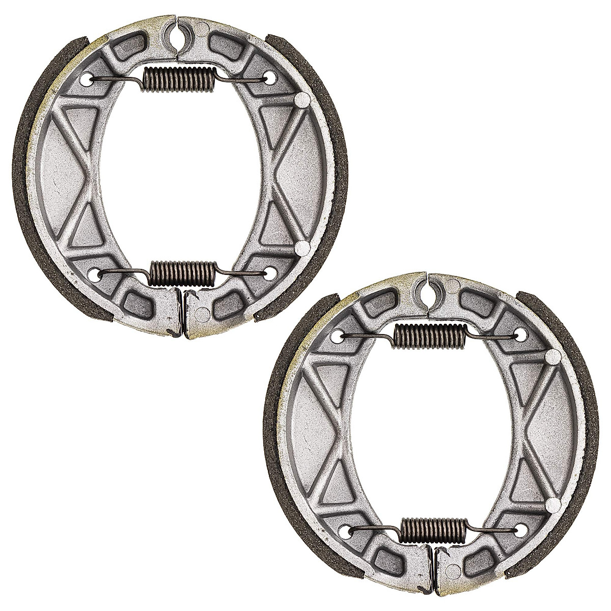 NICHE Brake Shoe Set for Yamaha Raptor 50 Grizzly 125 4BE-W253E-00 3FA-W253A-00 Complete Semi-Metallic