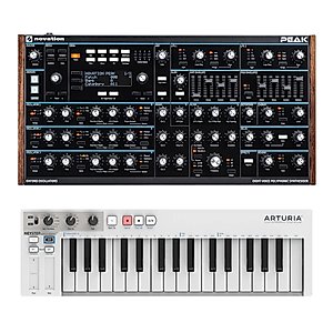 Novation Peak 8-Voice Desktop Polyphonic Synthesizer Bundle with KeyStep (2 Items)