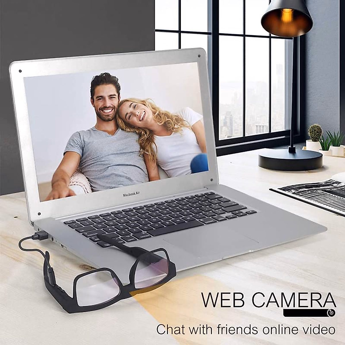 Schenke Spy Camera Glasses with Video Outdoor Sports Camera 1080P Video Camera Glasses Portable Wearable Eye Glasses for Outdoor Sports Climbing Driving,Riding,Motorcycle