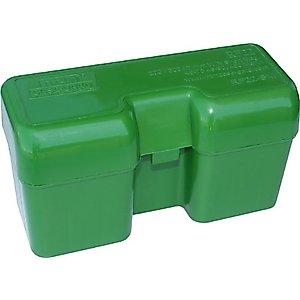 MTM 22 Round Flip-Top Rifle Ammo Box 300-375 Rem Ultra Mag, 416 Rigby (Large Mag, Green)