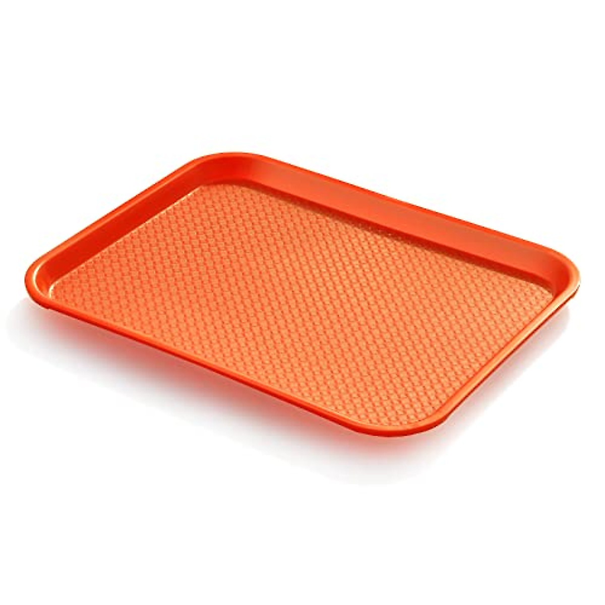 New Star Foodservice 24814 Orange Plastic Fast Food Tray, 14 by 18-Inch, Set of 12
