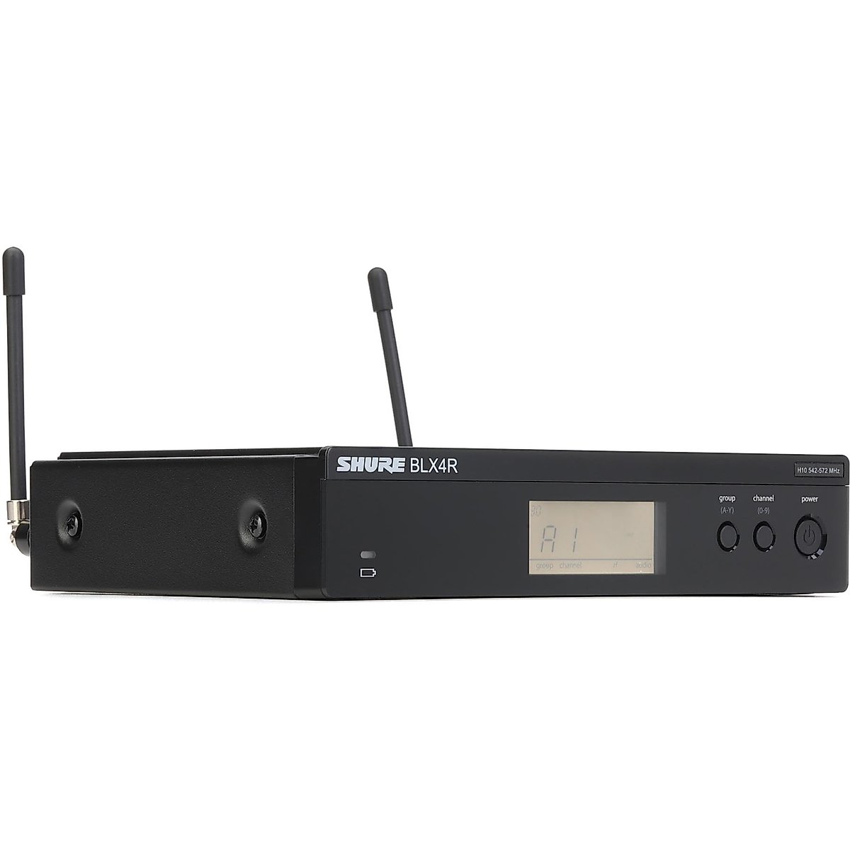 Shure BLX4R Single Channel Rack Mount Wireless Receiver with Frequency QuickScan, Audio Status LED, XLR and 1/4" Outputs - for use with BLX Wireless Systems (Transmitter Sold Separately) | H10 Band
