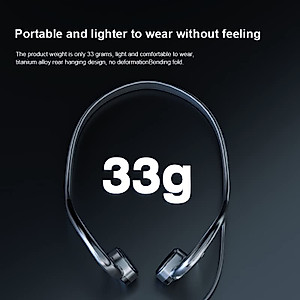 GOSANO Bone Conduction Headphones, Open Ear Sports Headphone, with IP8 Waterproof Sweatproof and Noise Reduction Microphone, for Running, Sports, Fitness,Black