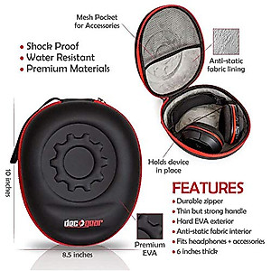 Sony WHG900N/W INZONE H9 Wireless Noise Cancelling Gaming Headset, White Bundle with Deco Gear Full-Sized Headphone Case and 3FT USB Type-C Cable