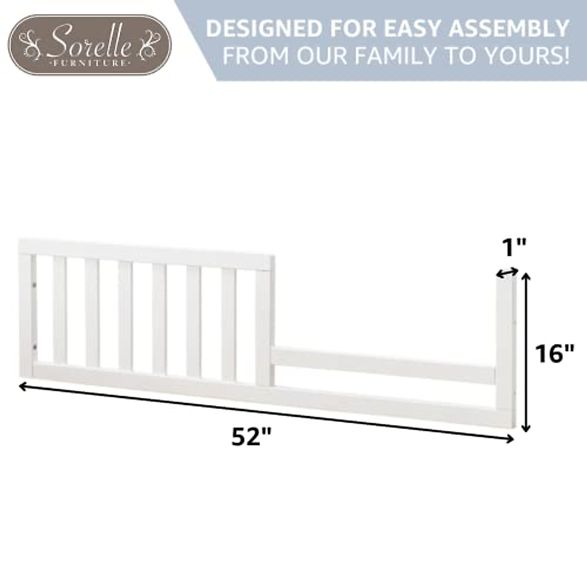 Sorelle Furniture Toddler Rails and Full-Size Bed Adult Rails, Sorelle Wood Bed Rail & Crib Conversion Kit, Converts Sorelle Furniture Crib to Toddler Bed and Full-Size Bed, # 151 - Weathered Gray