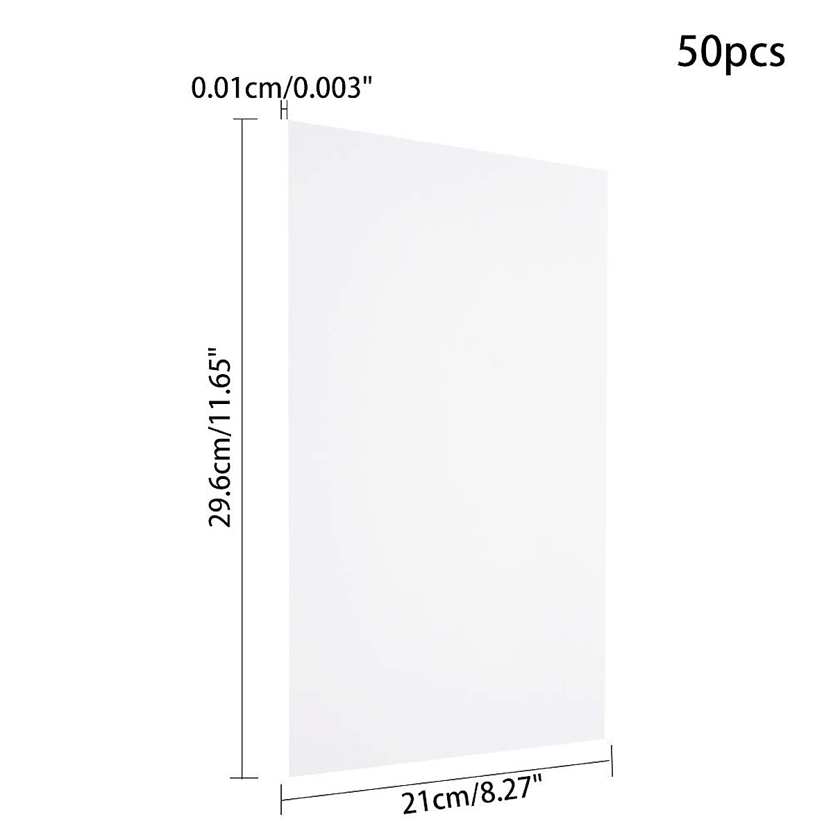 PH PandaHall 50 Packs Tracing Paper Reusable Non-Absorbent Synthetic Paper Polypropylene for Use with Alcohol Inks, Watercolor, Acrylic Painting, 11.6x8.2in