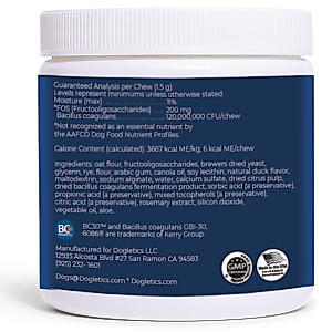Dogletics Gut Health Probiotic & Prebiotic - 90ct Support Stomach Microbiome, Prevent Digestive Problems, Reduce Anal Gland Issues, Improve Immune Function and Overall Energy