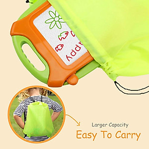 Wellchild Magnetic Drawing Board for Toddlers,Travel Size Toddlers Toys A Etch Toddler Sketch Colorful Erasable with One Carry Bag Magnet Pen and Three Stampers