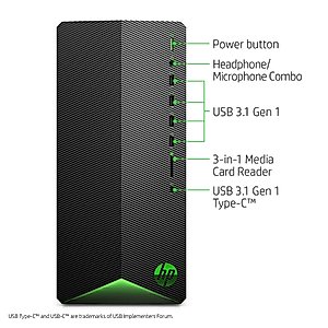 HP Pavilion Gaming Desktop Computer, 9th Generation Intel Core i5-9400F Processor, NVIDIA GeForce GTX 1650 4 GB, 8 GB RAM, 256 GB SSD, Windows 10 Home (TG01-0020, Black)