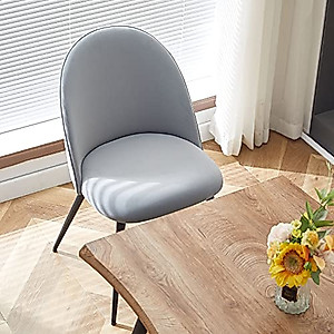 Homedot 5-Pieces Dining Table Set for 4,Unique Design Home Desk Thick Tabletop Dining Table with Stable Metal Legs & 4 Upholstered Dining Chair Soft with Stable Metal Legs for Kitchen,Dining Hall