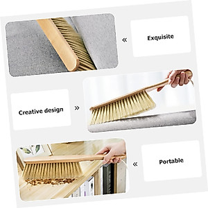 SEWOART Wooden Bed Brush Bristle Drafting Brush Carpet Brush Dusting Brush for Cleaning Bench Brush for Cleaning Broom Patio Cushion Cleaner Woodshop Brush Woodworking Cleaning Brush Door