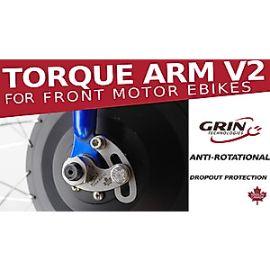 Grin Technologies FRONT Torque Arm for Mounting on Forks with Fender Eyelets. Thick 1/4" Stainless Plate
