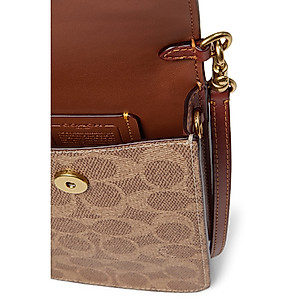COACH Coated Canvas Signature C Phone Crossbody, Tan Rust