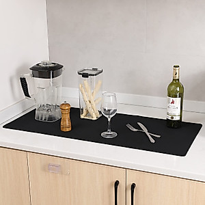 ALOANES Large Gaming Mouse Pad with Non-Slip Rubber Base,Stitched Edge,Desk mat for Laptop,Computer & PC, Wristing Pad for Gamer,Office & Home,Classic Black XL