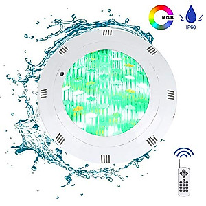 LED Pool Light, IP68 Waterproof Underwater Light, 72W 360LED RGB Pool Light with Remote Control for Swimming Pool, Rockery, Aquarium, Garden, Fountain(AC12V)