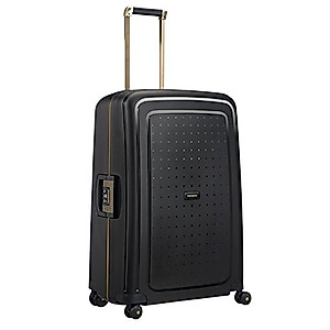 SAMSONITE S'Cure DLX Spinner 75, 4.5 KG Hand Luggage, 75 cm, 102 liters, Black (Black/Gold Deluscious)