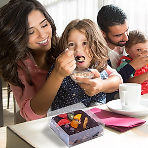 TEMLQPACK 20pcs 4x4x2 Inch Bakery Boxes with Window Cookies Boxes Soap Box Chocolate Truffle boxes Macaron Boxes Gift Treat Boxes for Cake Browine pastries, Dount or gifts goodies Party Favor