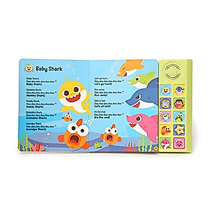 Baby Shark Sing-Alongs 10 Button Sound Book | Baby Shark Toys | Learning & Education Toys | Interactive Baby Books for Toddlers 1-3 | Gifts for Boys & Girls