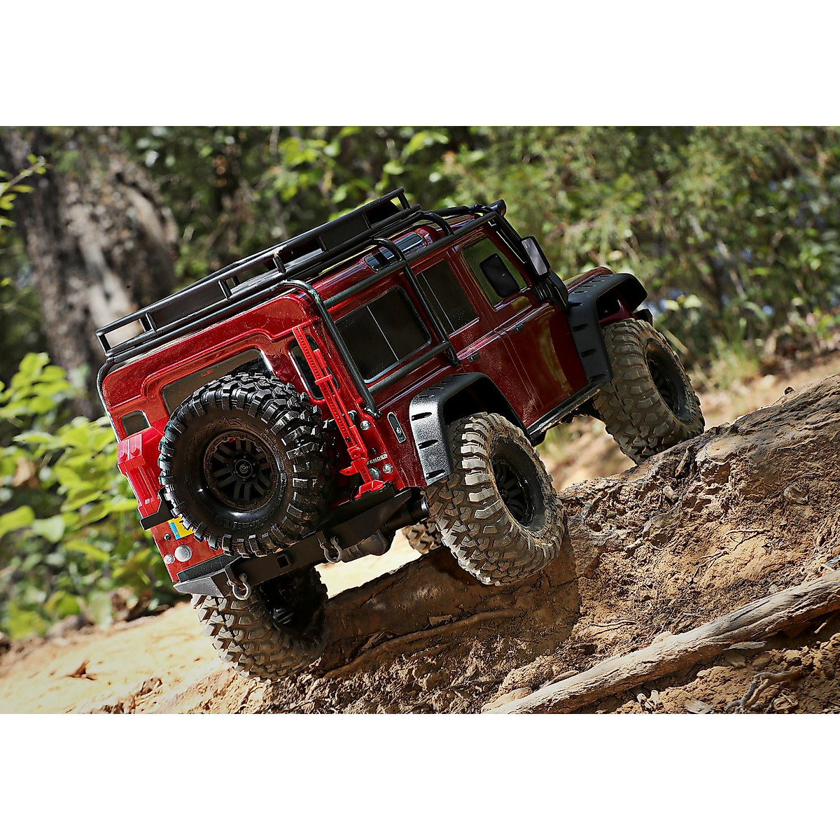 Traxxas 1/10 Scale TRX-4 Scale and Trail Crawler with 2.4GHz TQi Radio, Red
