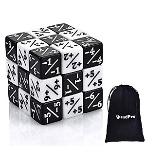QuadPro 30 Pieces Dice Counters Token Dice Set D6 Dice Cube Compatible with MTG, CCG, Card Gaming Accessory