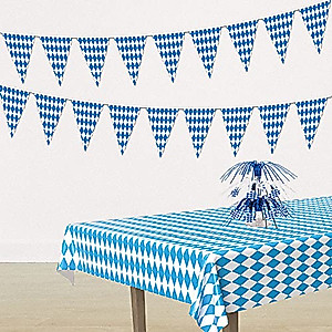 Beistle Plastic Oktoberfest Bavarian Pennant Banner For German Theme Party Supplies
