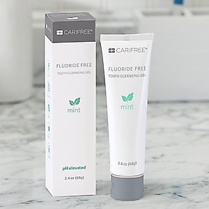 CariFree Fluoride Free Gel, Mint Flavored, Nano Hydroxyapatite Toothpaste, Neutralizes pH, Freshens Breath & Moistens Mouth, Dentist Recommended for Oral Care, 2.3 oz (Pack of 1)