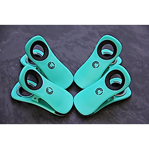 Beach Towel Clips for Pool Chairs, Beach Chairs and Cruise Ship are Vacation Essentials - 3” No Rust Stainless Steel, Premium Durability and Unmatched Quality Keeps Towel From Blowing Away (Turquoise)